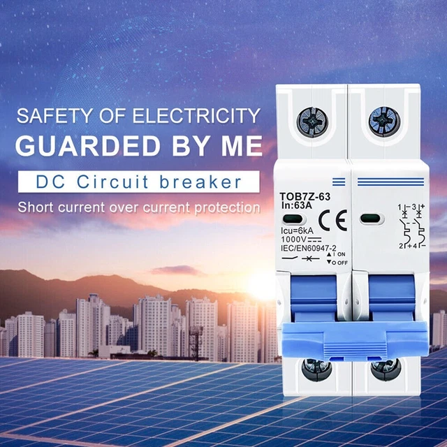 SOLAR CIRCUITBREAKER MINIATURE Circuit Breaker Rail Installation 63A ...