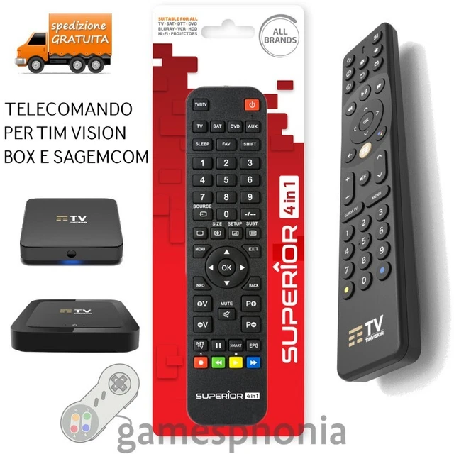 TÉLÉCOMMANDE POUR TIMVISION TIM BOX Sagemcom GIA Programatto EUR 14,90 ...