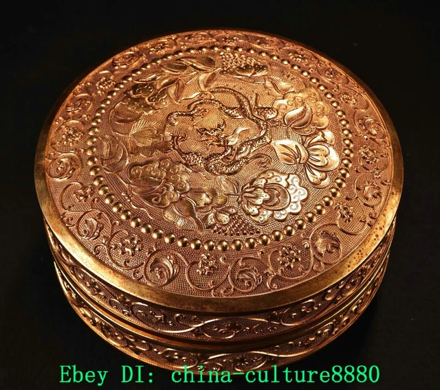 6.2 &DYNASTIE LOTUS doré Dragon Teng animal boîte image EUR 640,00 ...