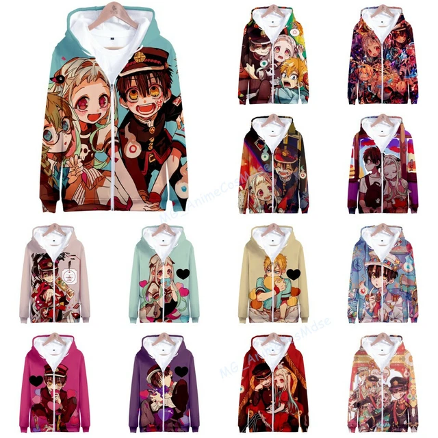 TOILET-BOUND HANAKO-KUN YUGI Amane Nene Yashiro Zip Hoodie Jacket ...
