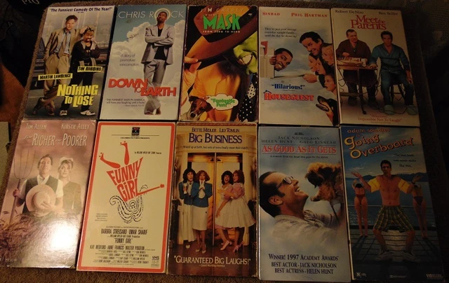 LOT OF 10 COMEDY VHS Tapes - Jim Carrey Martin Lawrence Chris Rock ...