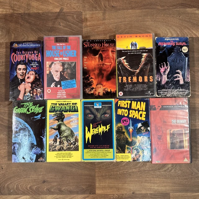 VHS LOT 10X Horror Thriller Scary Movie Bundle Video Tapes Used EUR 35 ...