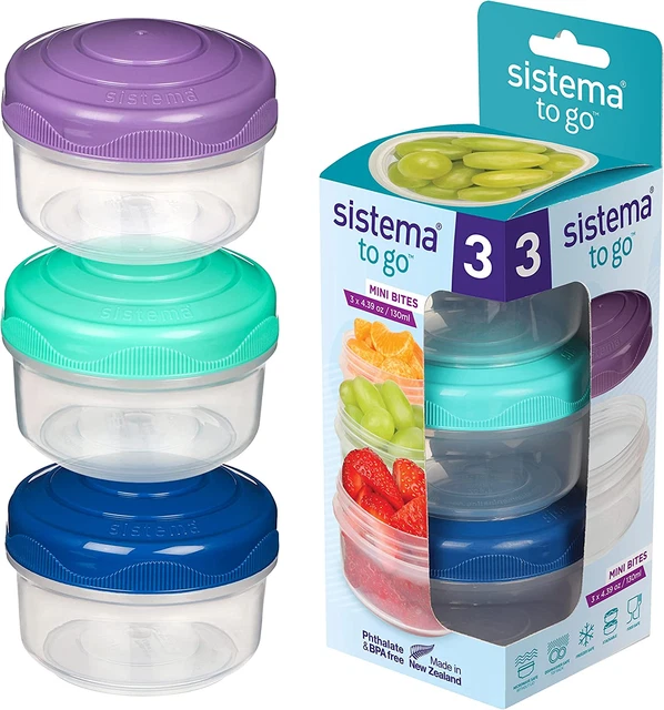 MINI BITES ASSORTED Colours, 130Ml, Recyclable with Terracycle®, 3 ...