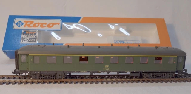 ROCO 44554 H0 Eilzugwagen 1. Kl. der DB, Epoche IV, AC EUR 4,01 ...