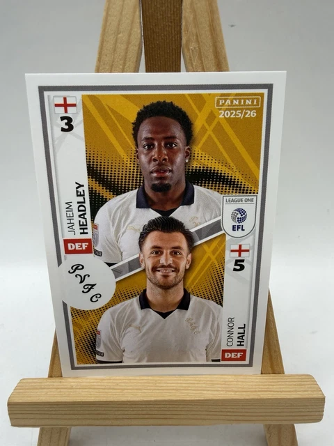 PANINI EFL 2025 - 26 STICKER Headley/Hall Port Vale Football Club #623 ...