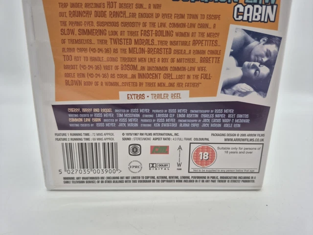 CHERRY, HARRY & Raquel/Common Law Cabin (DVD, 2005) RUSS MEYER VG+ B19 ...