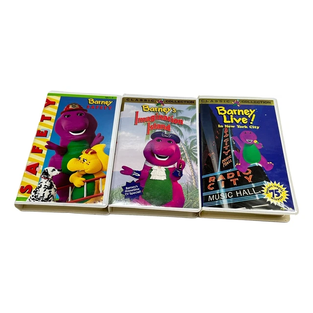 Barney Vhs Lot 3 New York Imagination Island Barney Safety Vintage £2590 Picclick Uk