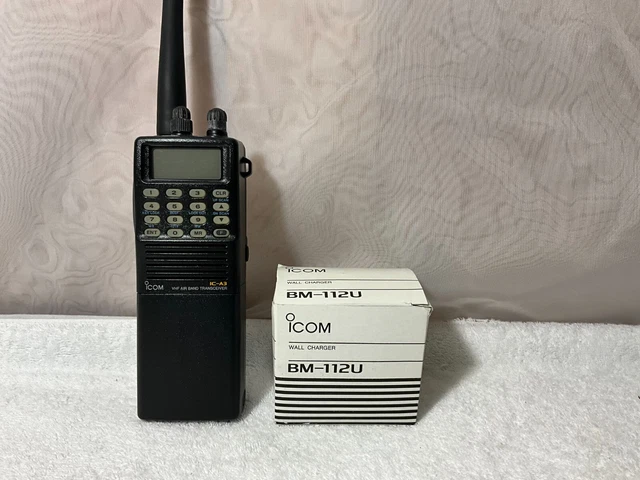ICOM IC-A3 VHF Air band Transceiver With wall Charger Powers ON EUR 64 ...