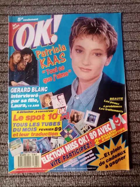 Magazine Ok 01 1989 N° 681 Patricia Kaas Gerard Blanc Eur 6 90