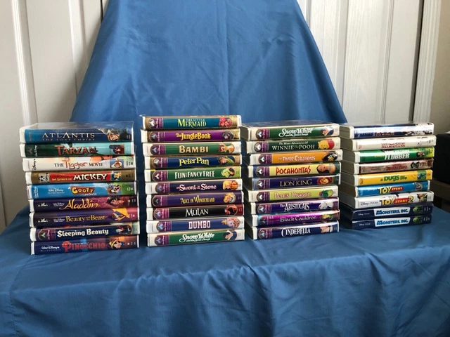 DISNEY VHS LOT - 37 Classic, Masterpiece, and Black Diamond Collection ...