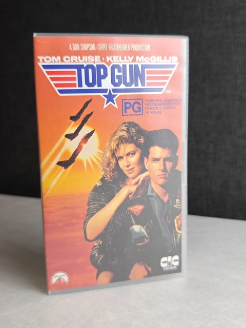 TOP GUN VHS Tape Tom Cruise Kelly McGillis Val Kilmer Tim Robbins 1986 ...