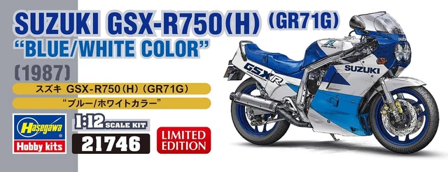HASEGAWA 1/12 SUZUKI GSX-R750 (H) (GR71G) Farbe blau/weiß Plastik ...