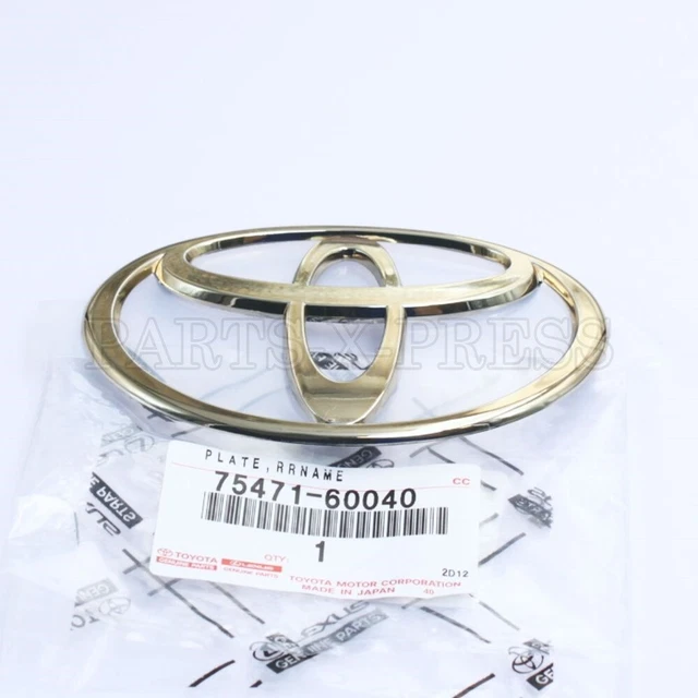 GENUINE TOYOTA LAND Cruiser 1993-97 Rear Body Gold Emblem Logo Badge ...