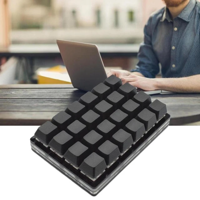 BLACK 24-KEY KEYPAD Mechanical Keyboards Custom Shortcut Programmables ...