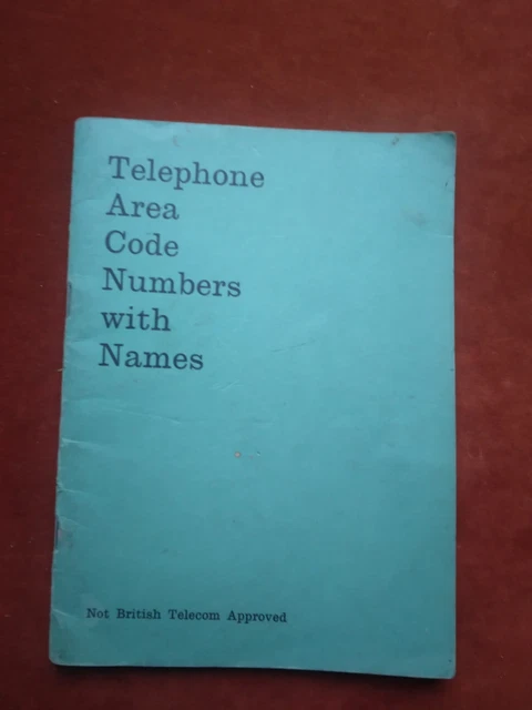 TELEPHONE AREA CODE Numbers Book 1983, not BT. e1 £3.99 - PicClick UK