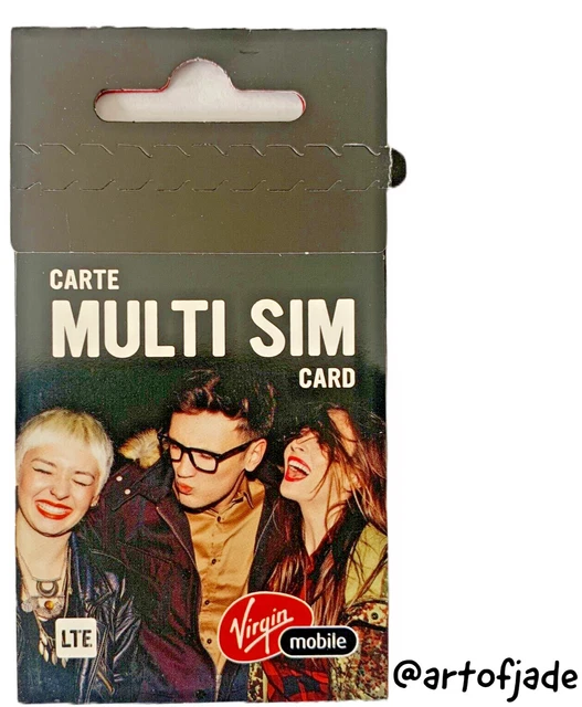 NEW VIRGIN MOBILE MULTISIM CARD LTE-PREPAID/POSTPAID $5.88 - PicClick CA