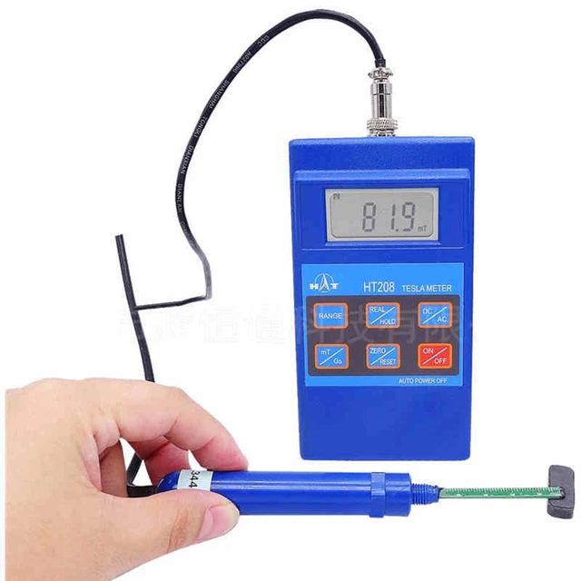 HT208 DIGITAL TESLA Meter Gauss Meter Surface Champ Magnétique Testeur ...