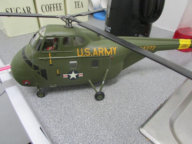 SCRATCH BUILT MODEL Sikorsky H-19 Helicopter US Army Green Livery £60. ...