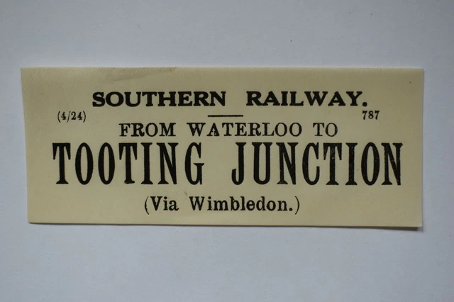 SOUTHERN RAILWAY LUGGAGE Label TOOTING JUNCTION (RefLA) EUR 2,82 ...