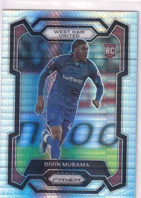 PANINI PRIZM 2023-24 Premier League N° 225 Divin Mubama Hyper Rookie ...
