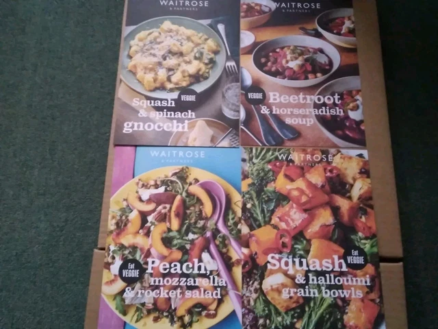 4 WAITROSE VEGETARIAN Food Recipe Cards £4.99 - PicClick UK