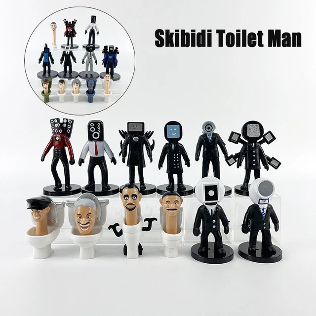 SKIBIDI TOILET ACTION Man Monitor Camera Man Popular Cartoon Mini Model ...