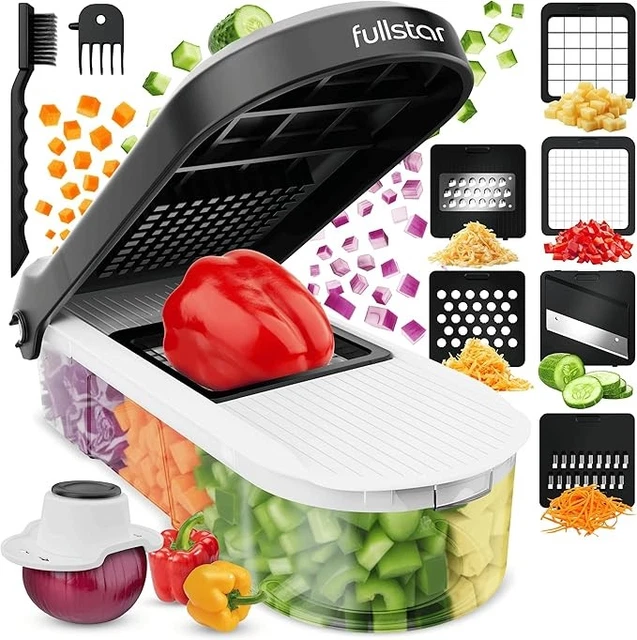FULLSTAR VEGETABLE CHOPPER & Mandoline Slicer - Julienne Cutter Dicer ...