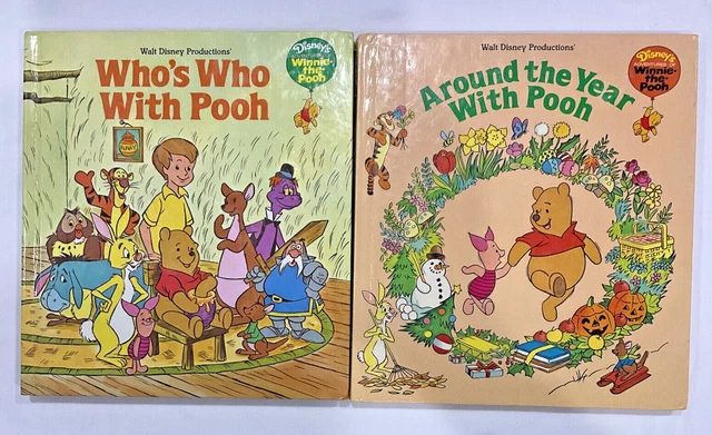 WALT DISNEY ADVENTURES of Winnie the Pooh AA Milne X2 HC Vintage 1980 ...
