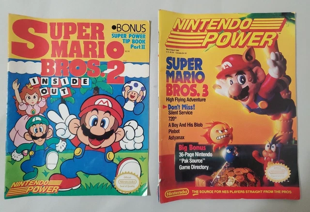 NINTENDO POWER SUPER Mario Bros 3 March/April 1990 & Super Mario 2 Tip ...