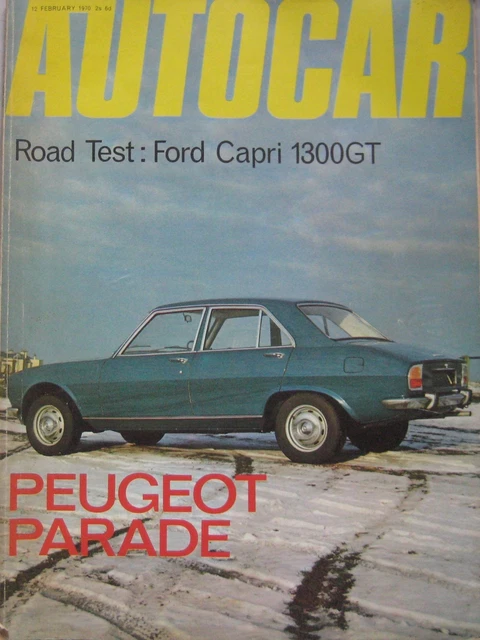 AUTOCAR MAGAZINE 12 February 1970 featuring Ford Capri 1300GT road test ...