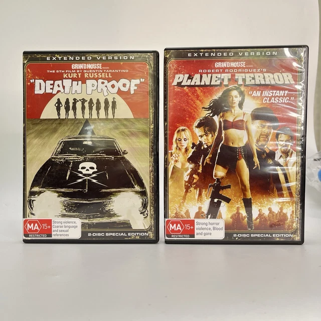 GRINDHOUSE PRESENTS DEATH Proof & Planet Terror DVD Region 4 Quentin ...
