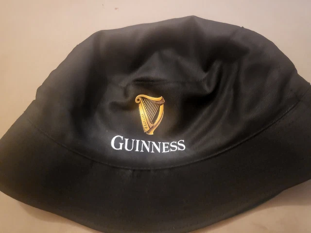 GUINNESS REVERSIBLE BUCKET Hat Cap Gold Harp Transfer Logo, Green ...
