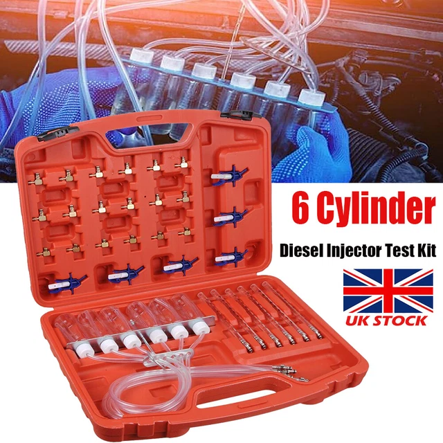 6-CYLINDER DIESEL INJECTOR Flow Meter Adaptor Kit Common Rail Leak Off ...