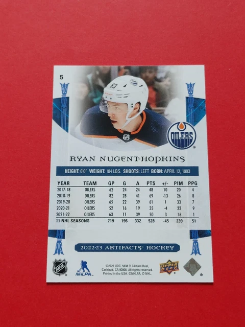 2022-23 ARTIFACTS HOCKEY Ruby Parallel #5 Ryan Nugent-Hopkins #/499 ...