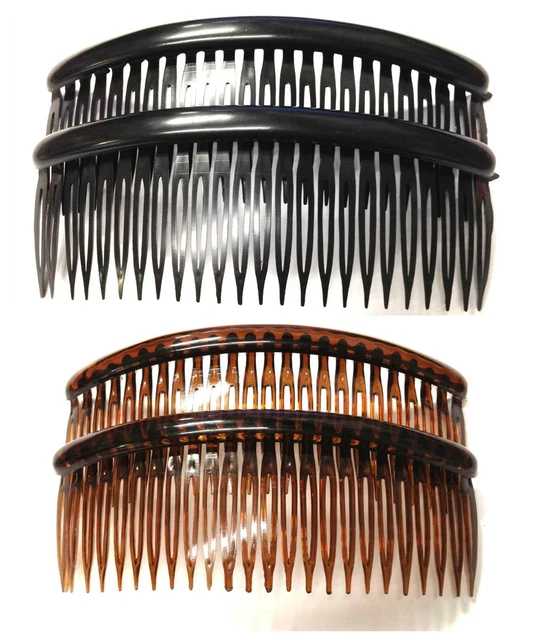 PACK OF 2 12cm Hair Combs Hair Slides Black Tort Hair Comb Plastic 2.99 PicClick UK