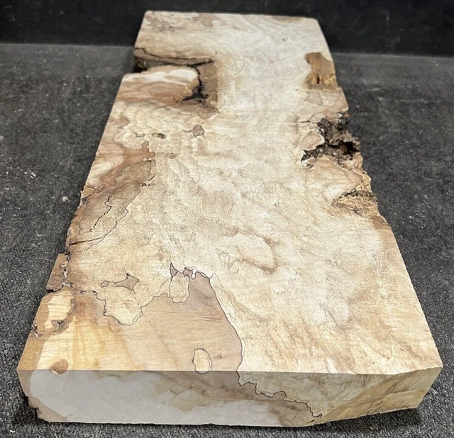 SALVAGED SPALTED MAPLE Burl Carve Top, Eco-Friendly Tonewood $350.00 ...