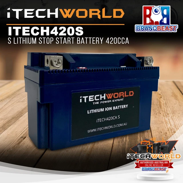 ITECHWORLD ITECH420CA S 12V Stop-Start 420AMP Lithium Slimline ...