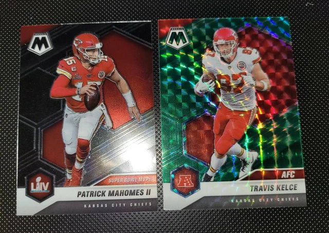 2021 MOSAIC FOOTBALL Patrick Mahomes Travis Kelce Green Lot X 2 #288 ...