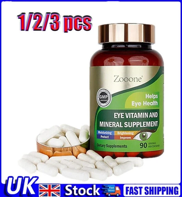 ZOOONE LUTEIN EYE Vitamins Zeaxanthin & Zinc - For Eye Health, Dry Eye ...