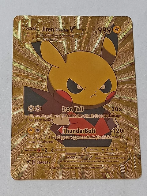 PIKACHU POKEMON JIREN Dragon Ball Z Dbz Pika Carte Card Holo Prism ...
