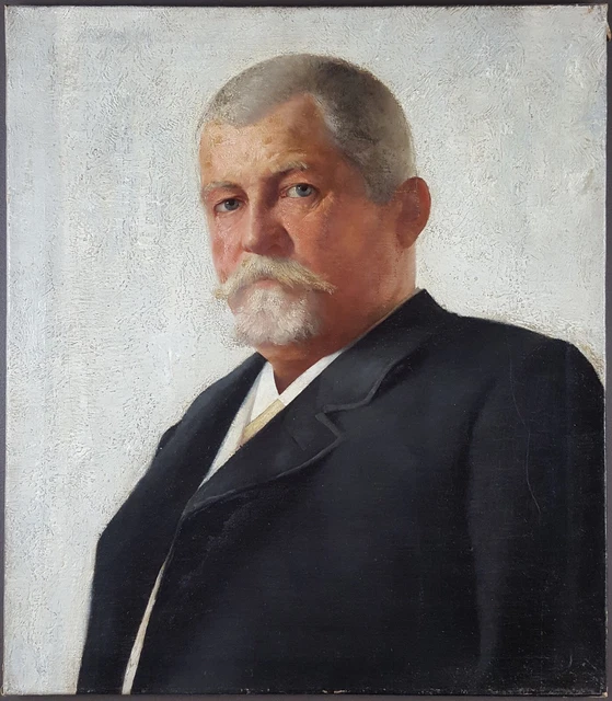 ANCIEN TABLEAU &PORTRAIT d'un Homme" Peinture Huile Toile Antique Oil Painting EUR 600,00 ...