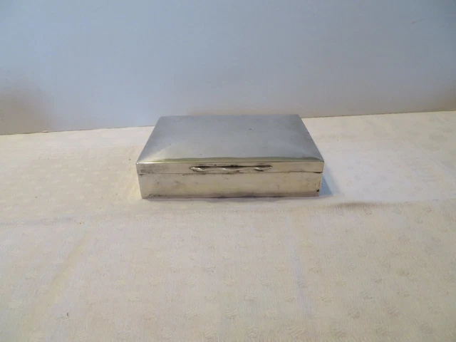 BOITE RÉCTANGULAIRE EN atgent anglais intérieur vermeil et bois EUR 120 ...