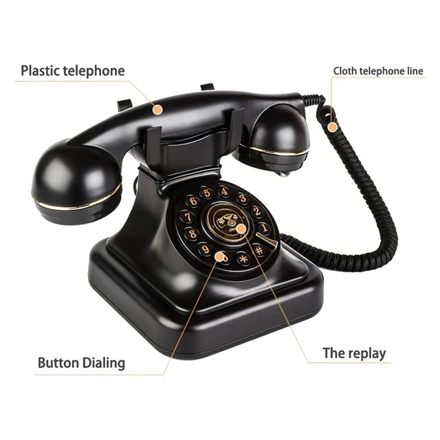 TELEFONO FISSO RETRÒ, telefoni fissi vintage vecchio stile con ...