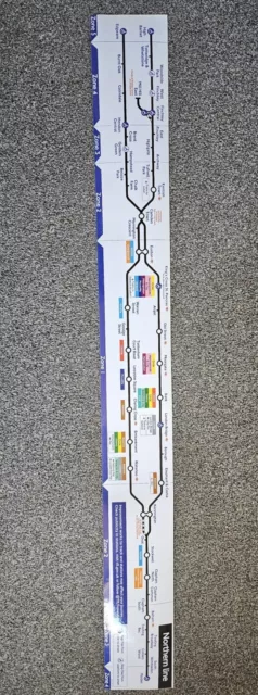 ORIGINAL LONDON UNDERGROUND Tube Map. Northern Line Interior Carriage ...