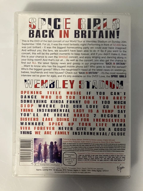 DVD SPICE GIRLS LIVE AT WEMBLEY STADIUM + Back In Britain Exclusive ...
