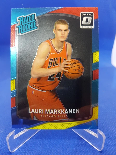 LAURI MARKKANEN 2017-18 Donruss Optic Yellow Red Parallel Rookie Card ...