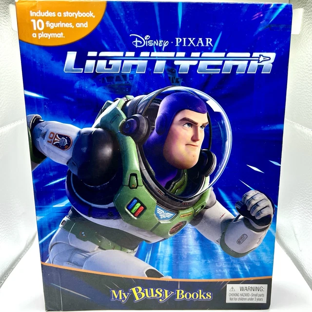 DISNEY PIXAR LIGHTYEAR Storybook My Busy Books with 10 Figurines and ...