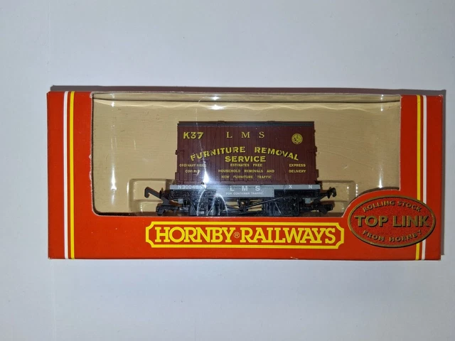 HORNBY R6013, LMS Conflat & Container, "Furniture Removal Service" , OO ...