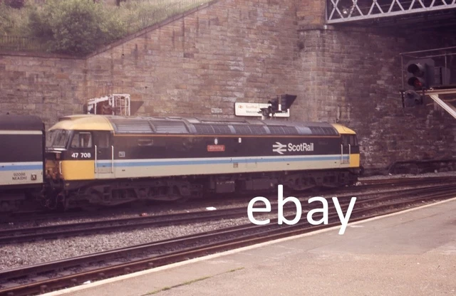 2 ORIGINAL 35MM RAILWAY SLIDES SCOTRAIL DIESELS 47 705 & 47708 £3.99 ...
