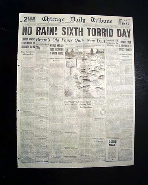 DUST BOWL AGRICULTURE Drought Great Depression RELIEF Program ? 1936 ...